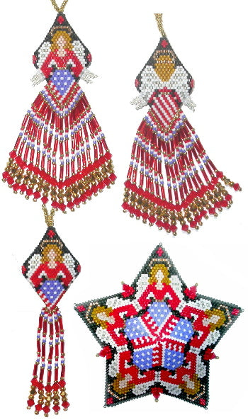 7 July Ruby Birthstone Angel 2025 – Deb Moffett-Hall Bead Patterns ...